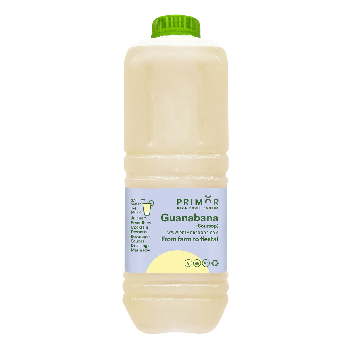 Soursop Purée (Guanábana) | Primor Foods - Real Fruit 64 oz – Primor ...