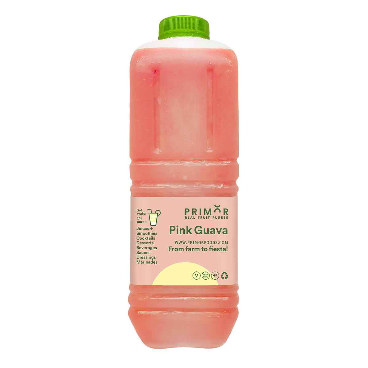 Pink Guava Purée | Primor Foods – Real Tropical Fruit 64 oz – Primor ...